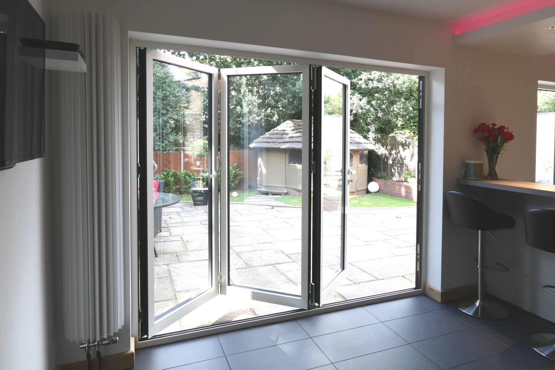 Ridgemount featuring a dual colour aluminium bifold door